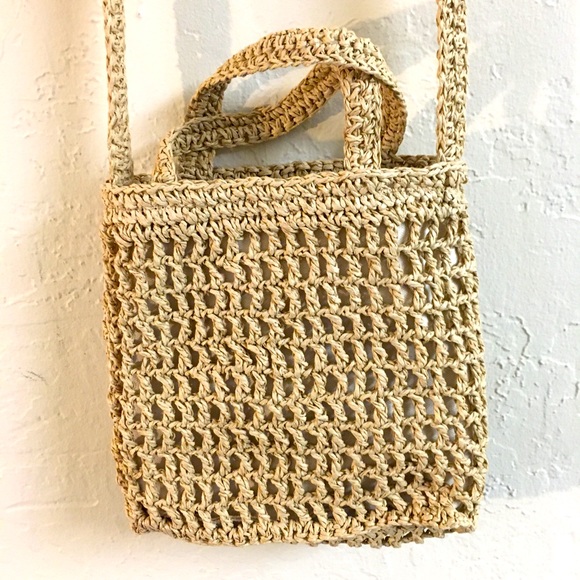 Madewell | Bags | New Madewell Wicker Straw Crossbody Bag Cream Tan ...
